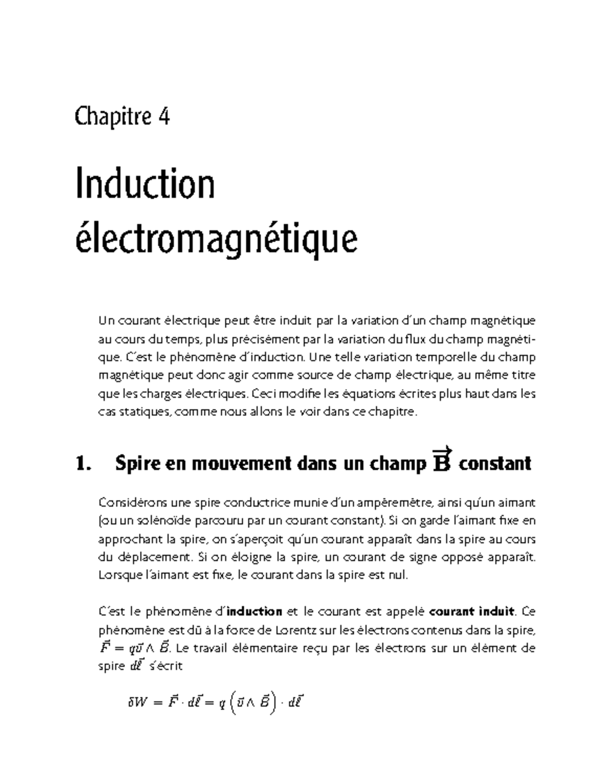 Chapitre 4 - Induction électromagnétique Fichier - Chapitre 4 Induction ...