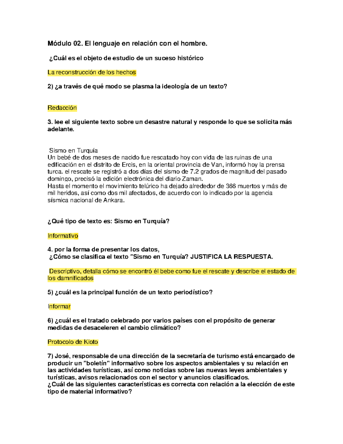 Módulo 02-02: Examen sobre Lenguaje e Historia en General - Studocu