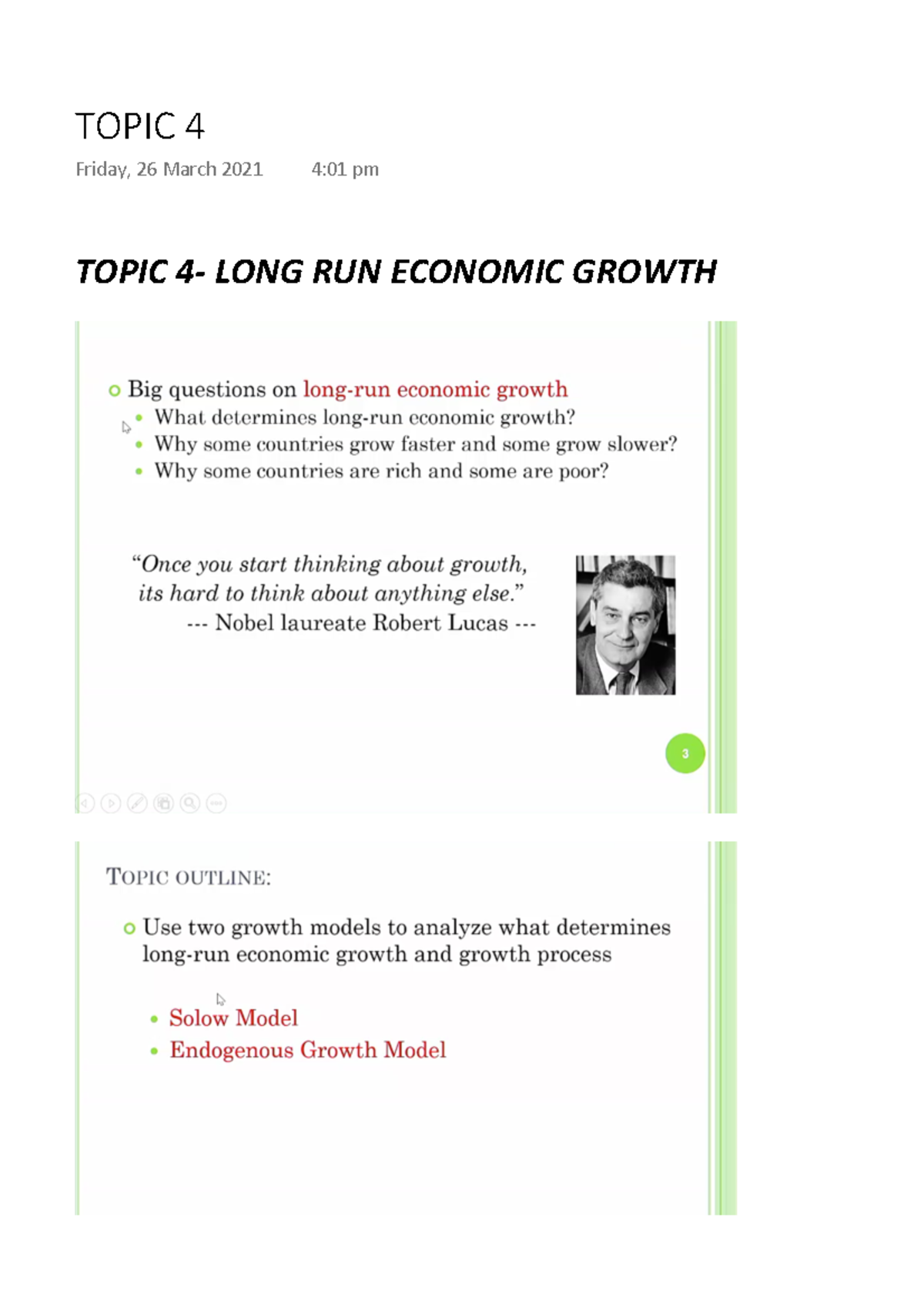 Topic 4 - Intermediate macroeconomics lecture notes and powerpoint ...