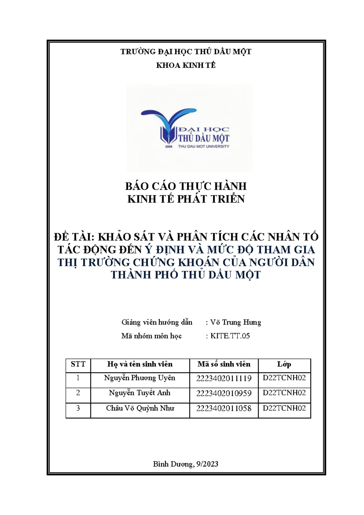 KITE.TT.05 Nghiên cứu các nhân tố ảnh hưởng đến tham gia thị trường ...
