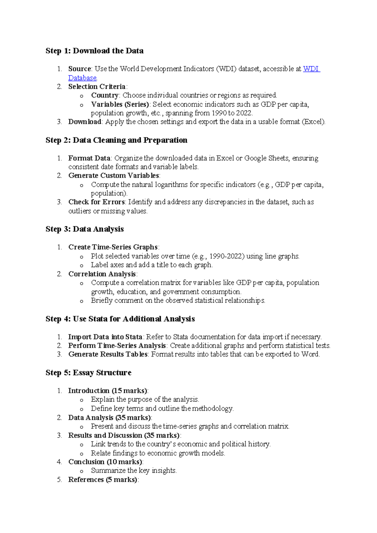 EKN325 Empirical Essay: Step-by-Step Guide for Analysis 2024 - Studocu
