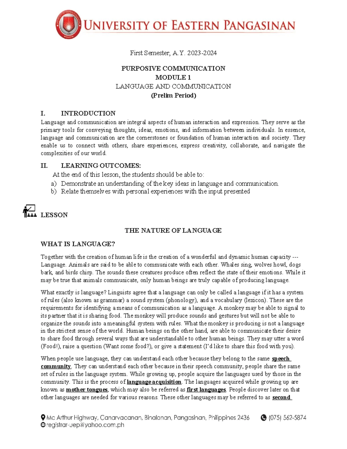 Module 2: Types of Communication in Purposive Communication (Prelim) - Studocu