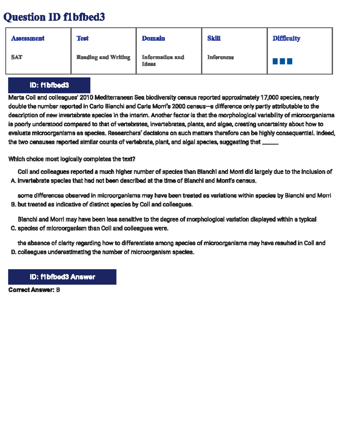SAT Reading and Writing Assessment Test: Understanding Information and ...