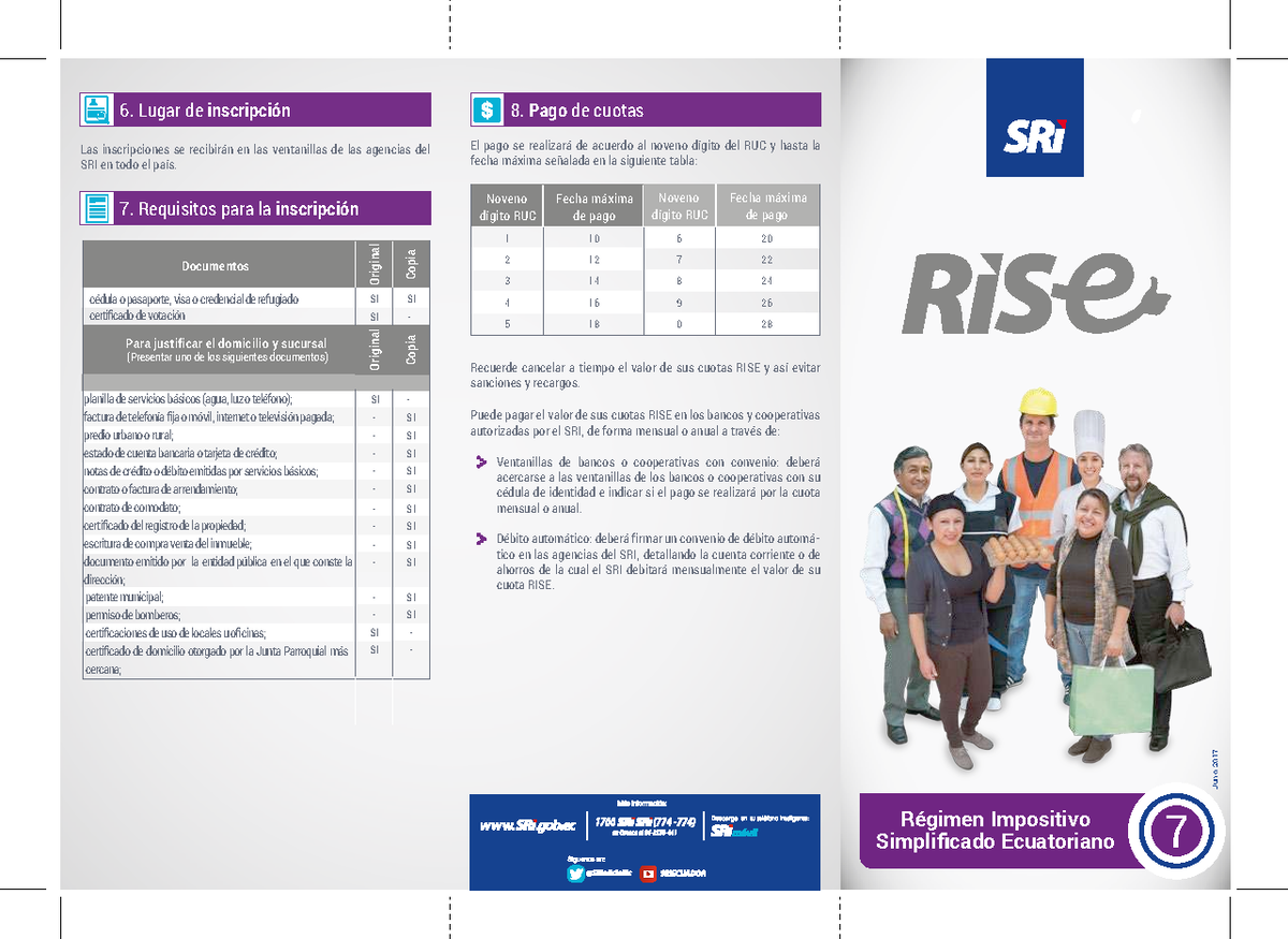 Tríptico RISE: Inscripción y Pago de Cuotas - 2017 - Studocu