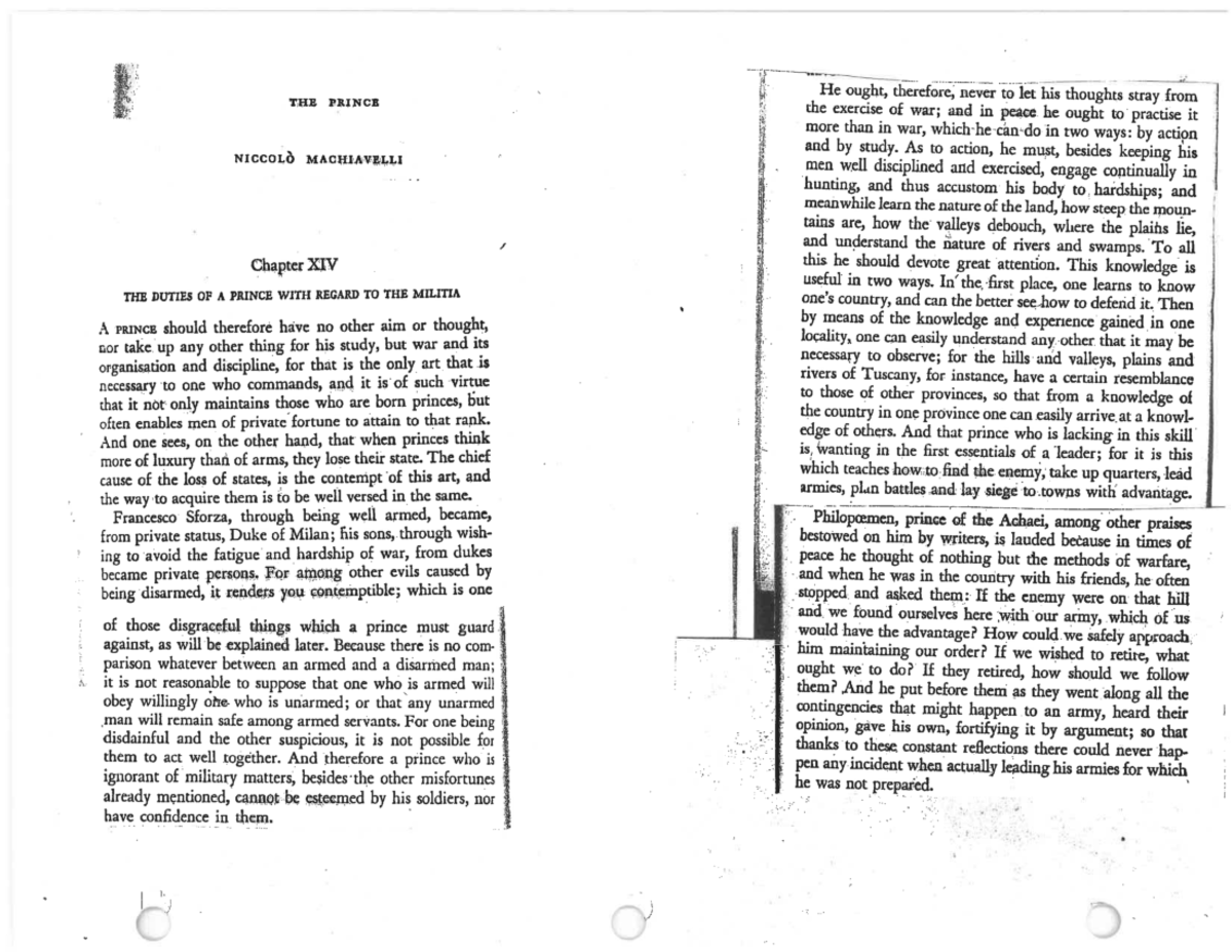 MACHIAVELLI'S THE PRINCE: Insights on Leadership and Warfare - Studocu