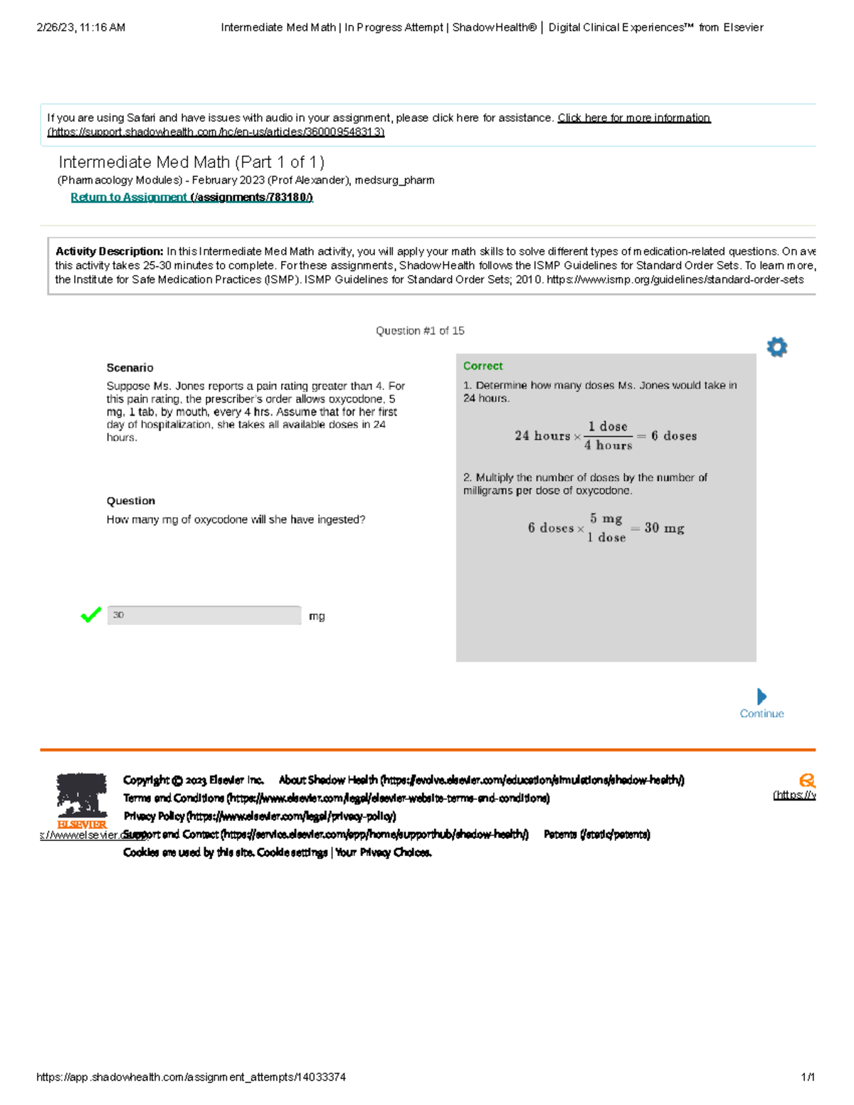 Intermediate Med Math Q1 - Assignment Overview (Feb 2023) - Studocu