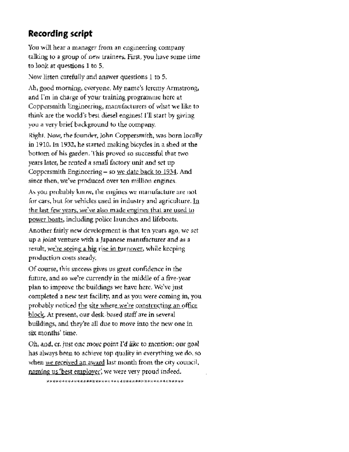 CSE 101: Recording Script for Trainee Orientation Session - Studocu