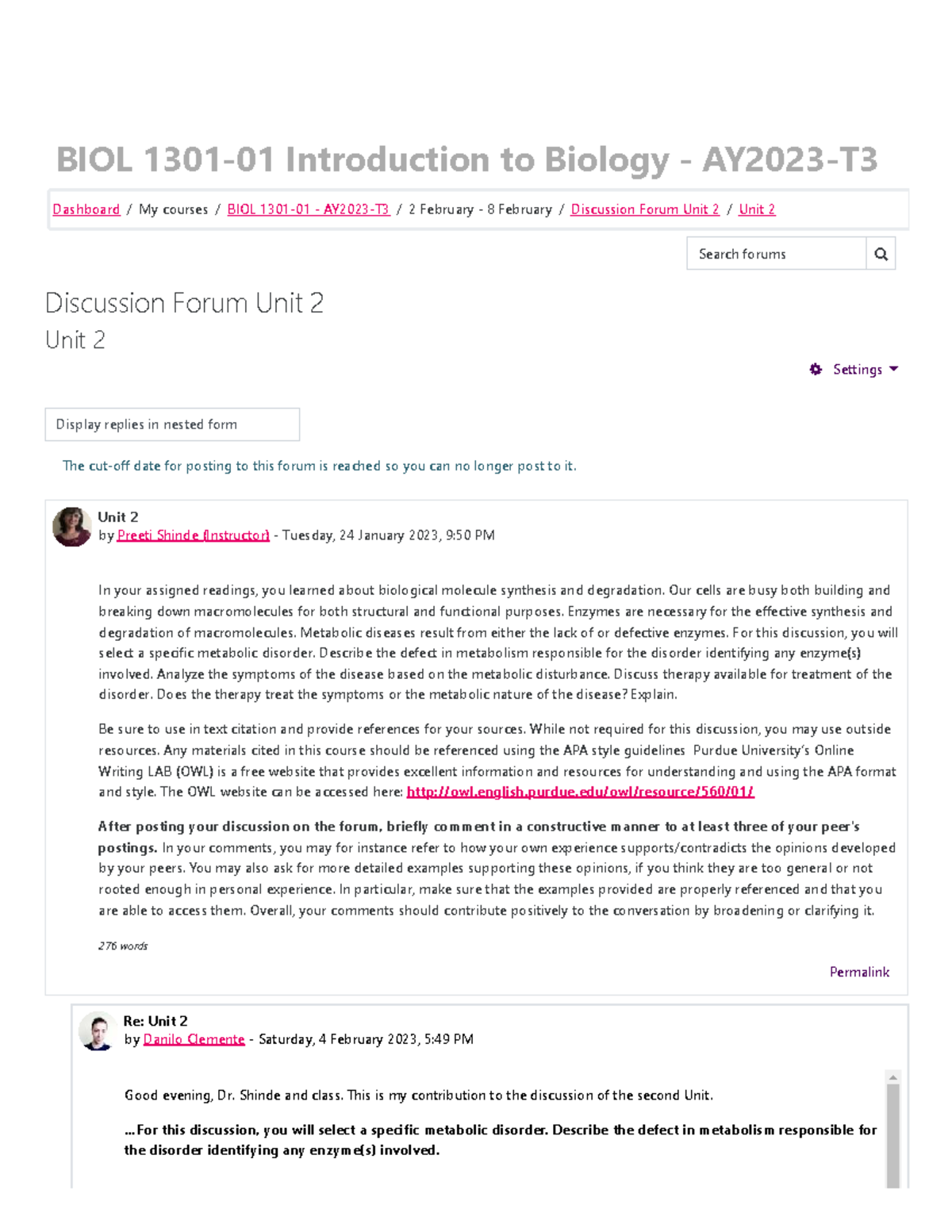BIOL 2 Unit 2 Discussion: Metabolic Disorders and Diabetes Analysis ...