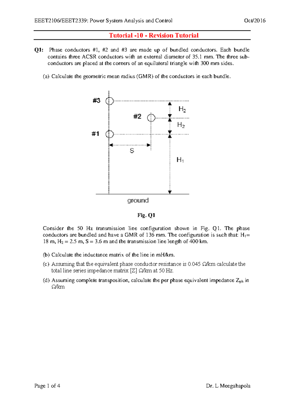 Power System Analysis and Control Tutorial 10 - Revision Guide - Studocu