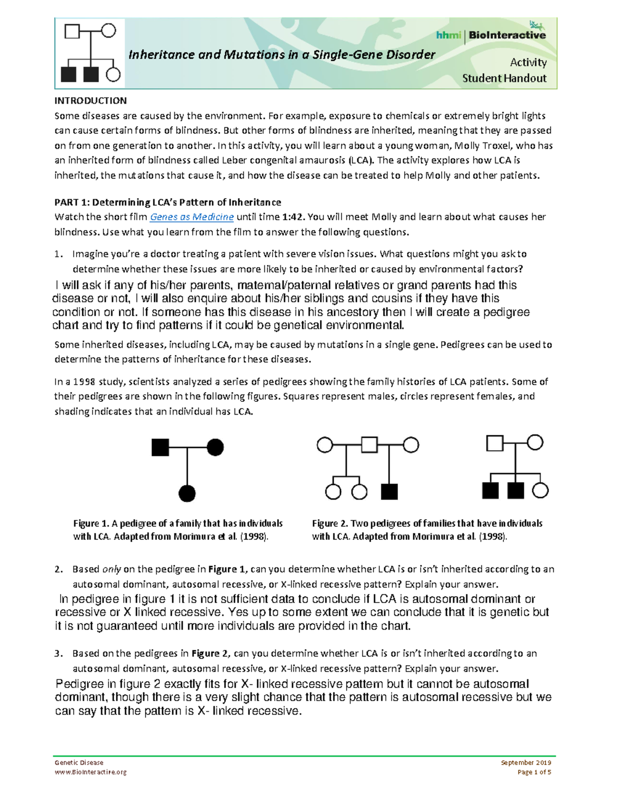 Inheritance and Mutations in Single-Gene Disorders (Genetic Disease ...
