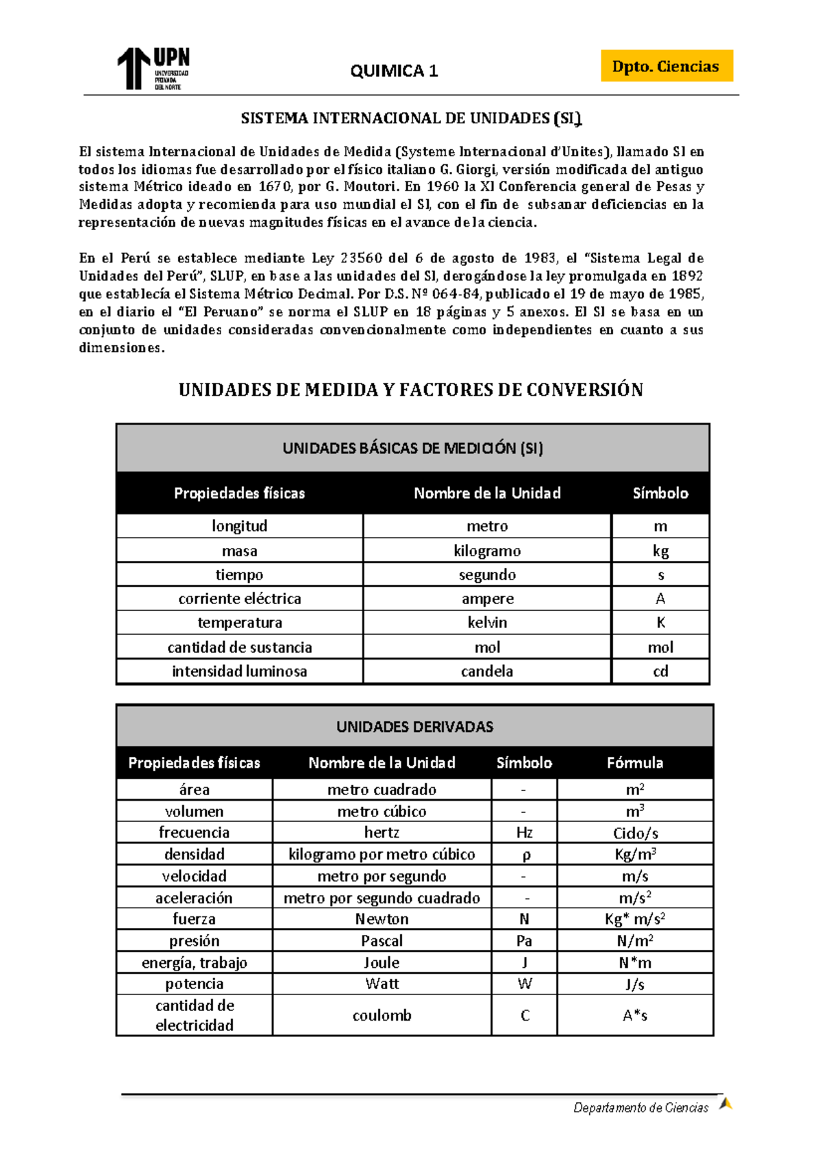 Tabla De Conversión De Unidades Del Si