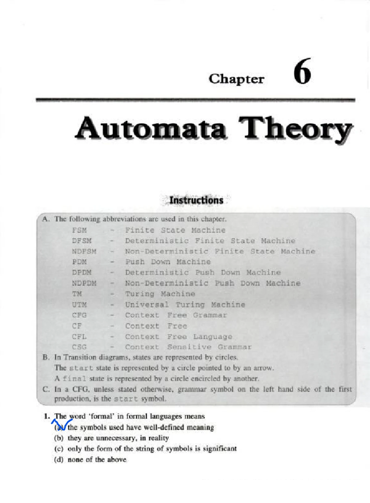 MCQ Automata Unit-1 - 8/27/2019 Finite Automata Theory Questions and Answers - Sanfoundry - Studocu