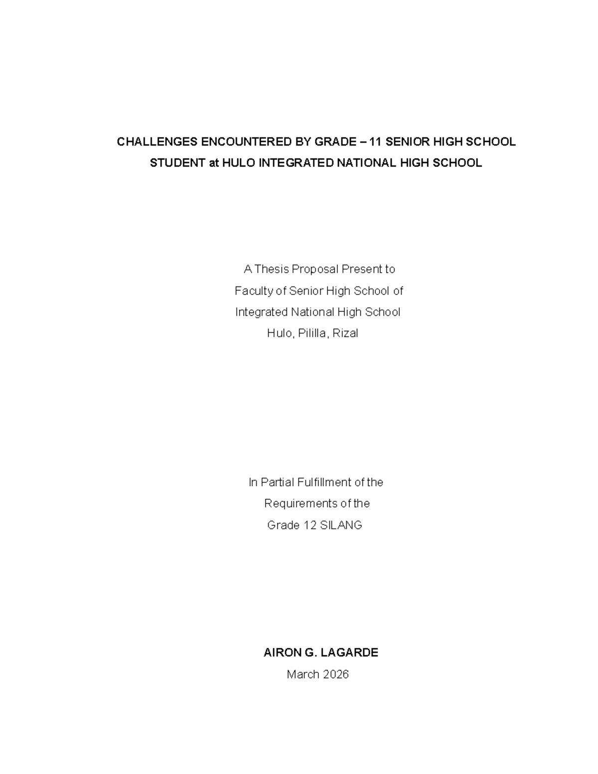 Challenges Faced by Grade 11 Students in Bread and Pastry Production: A ...