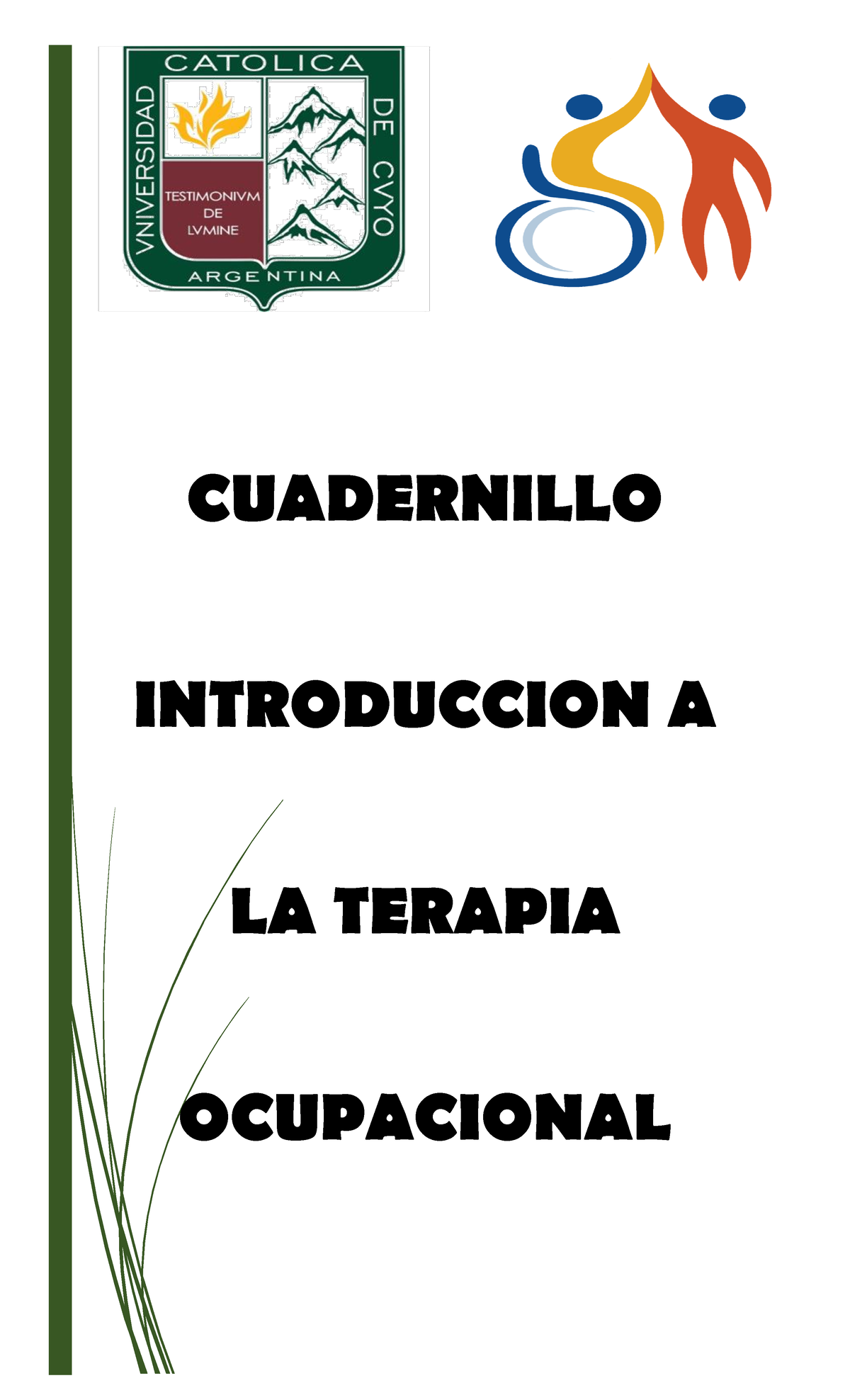 Cuadernillo de Introducción a la Terapia Ocupacional y su Impacto - Studocu