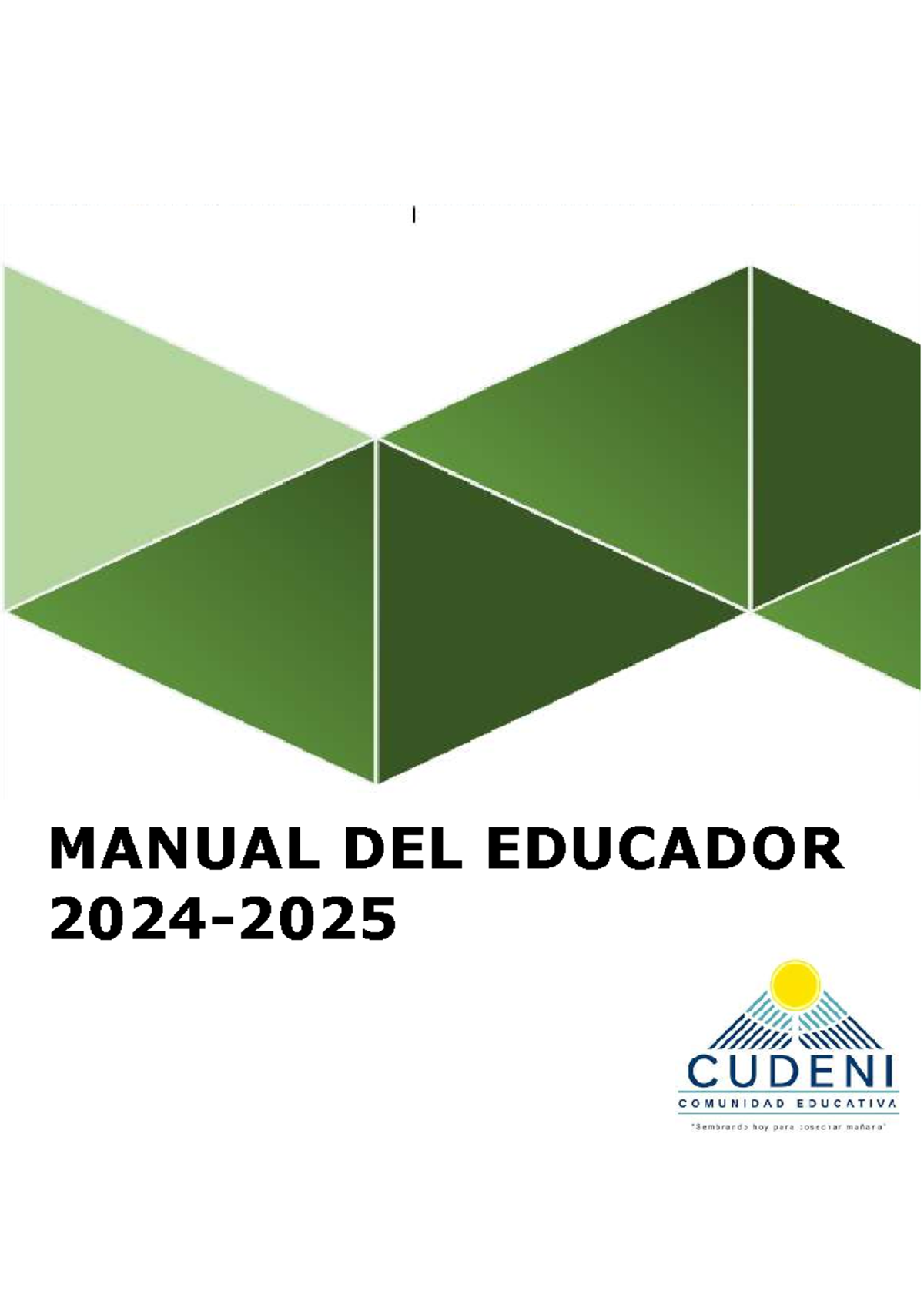 Manual del Educador: Pautas y Estrategias para CUDENI - Studocu