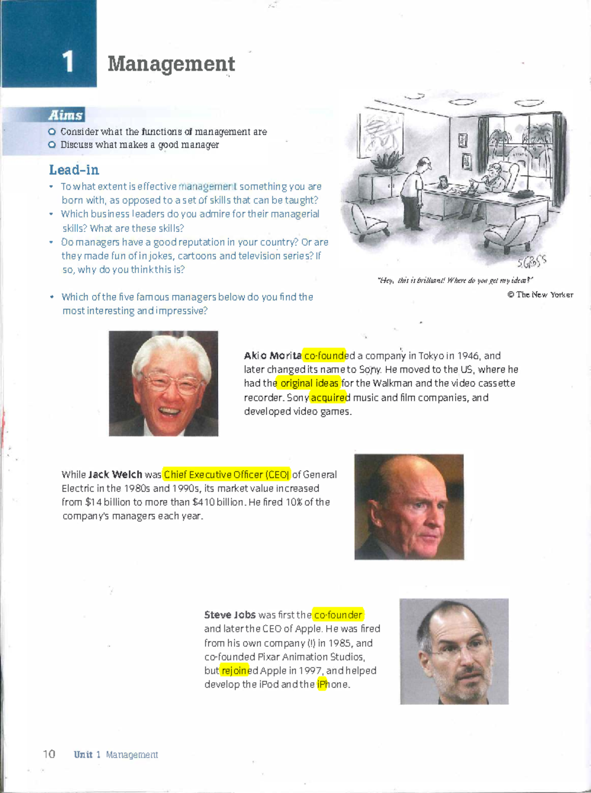 UNIT 1 Management - Functions and Skills of Effective Managers - Studocu