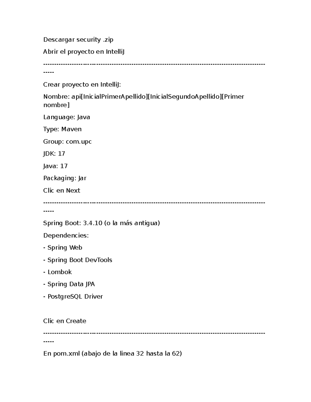 Pasos para el Proyecto de Seguridad en Java (MAVEN) - Parcial Web - Studocu
