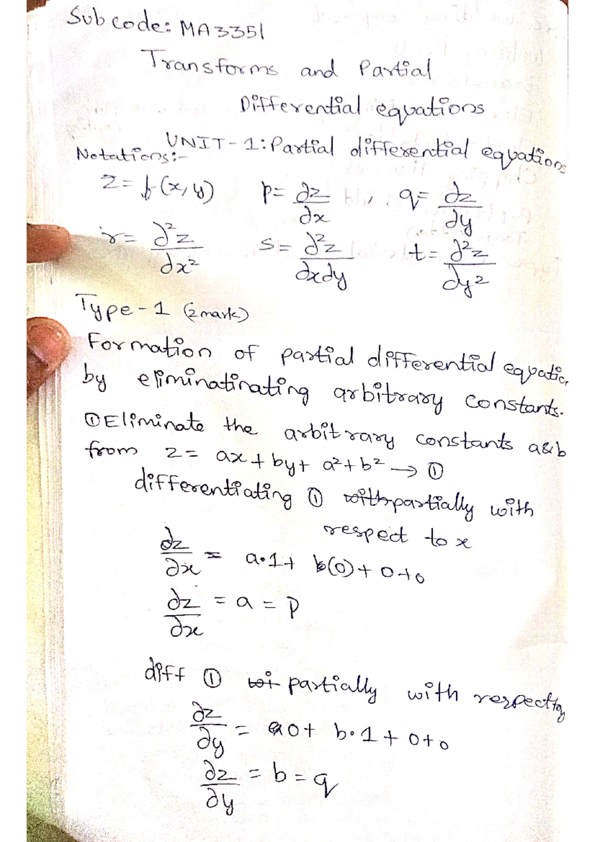 MA3 pdf - Transforms and partial differential equations - Subcode: MA3351 Transforms and Partial ...