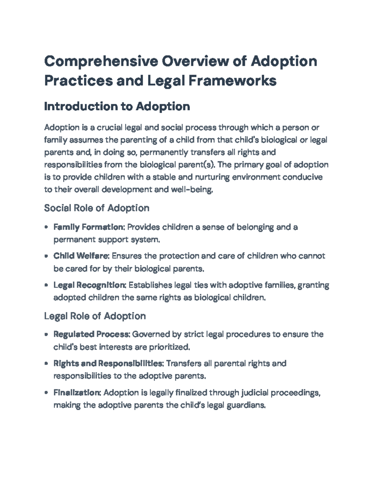 Comprehensive Guide to Adoption Practices and Legal Frameworks ...