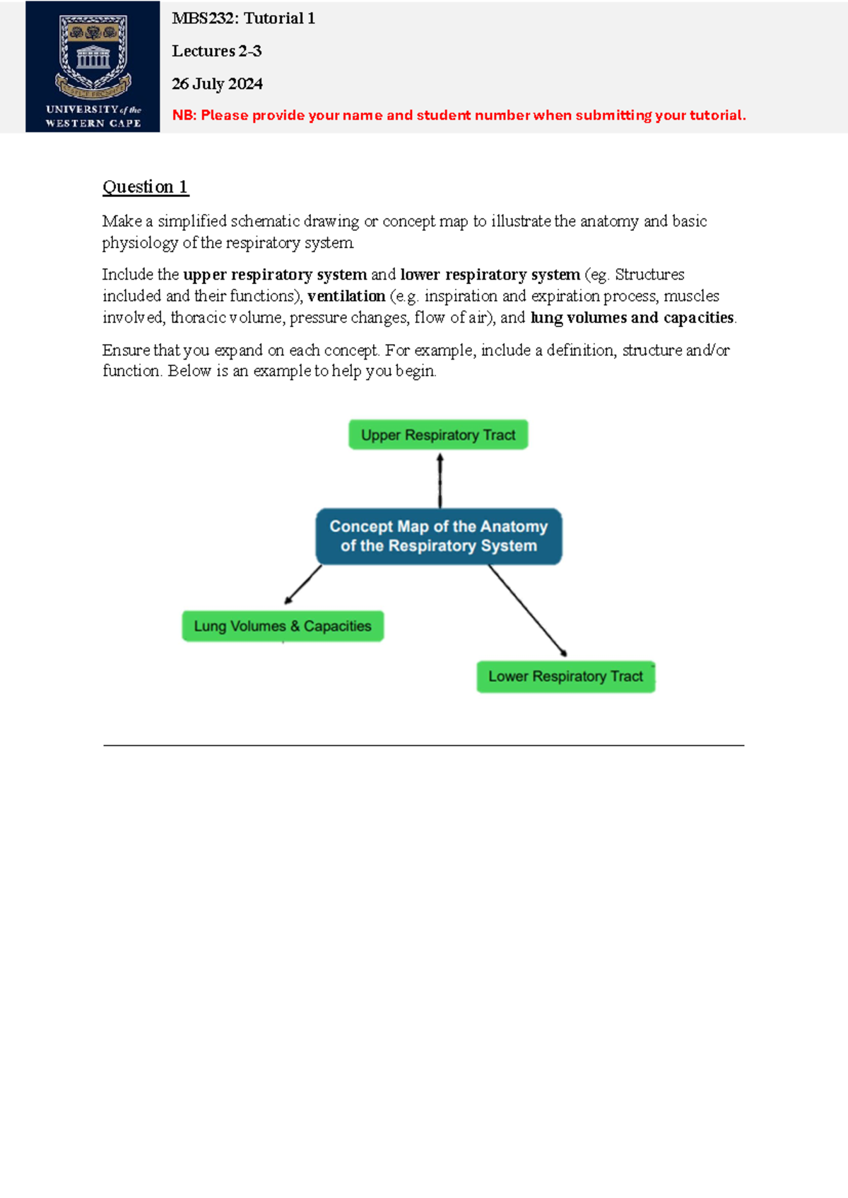 MBS232 Tutorial 1 Questions - Question 1 Make a simplified schematic ...