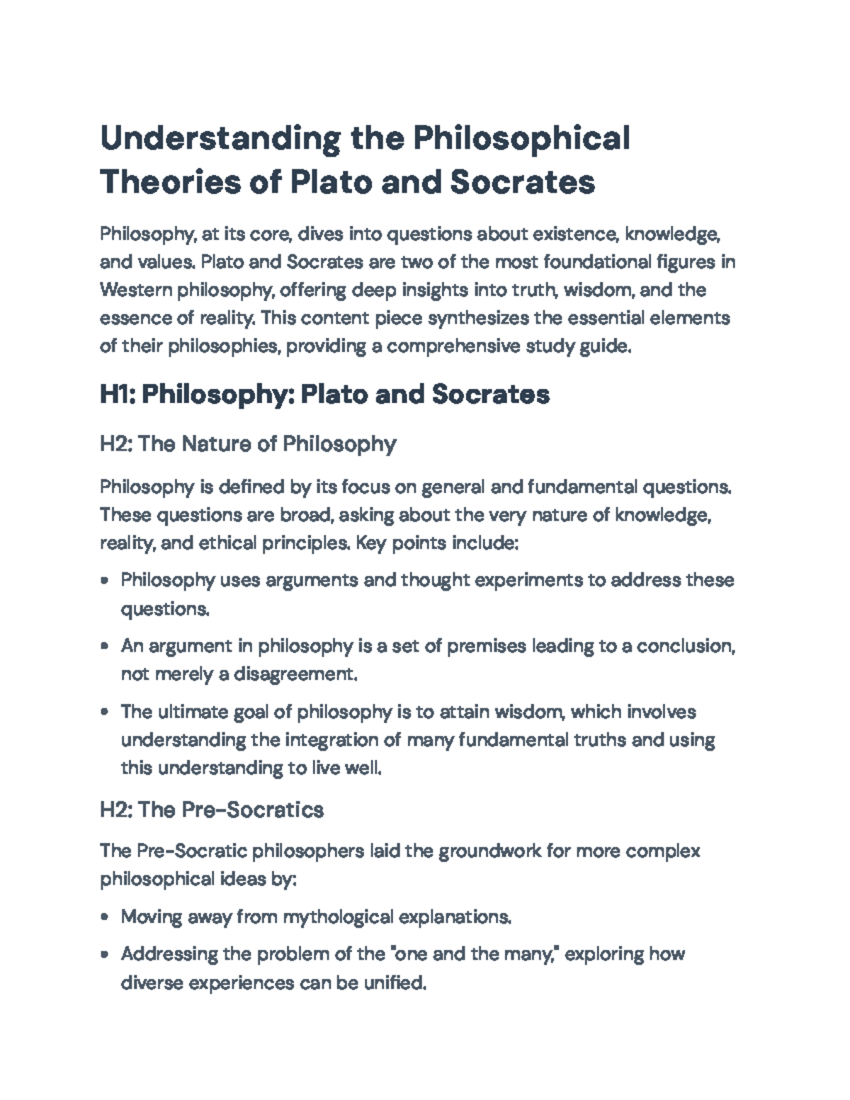 Philosophy Final Exam Review: Insights from Plato and Socrates ...