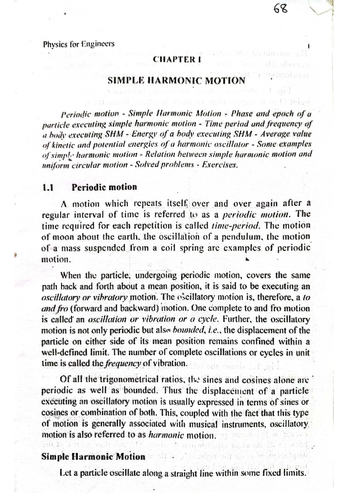 Physics for Engineers: Simple Harmonic Motion - Chapter 1 Overview ...