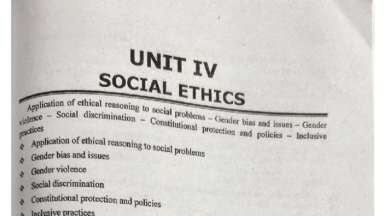 HVE Unit4 - Ethical Reasoning on Gender Bias and Social Discrimination ...