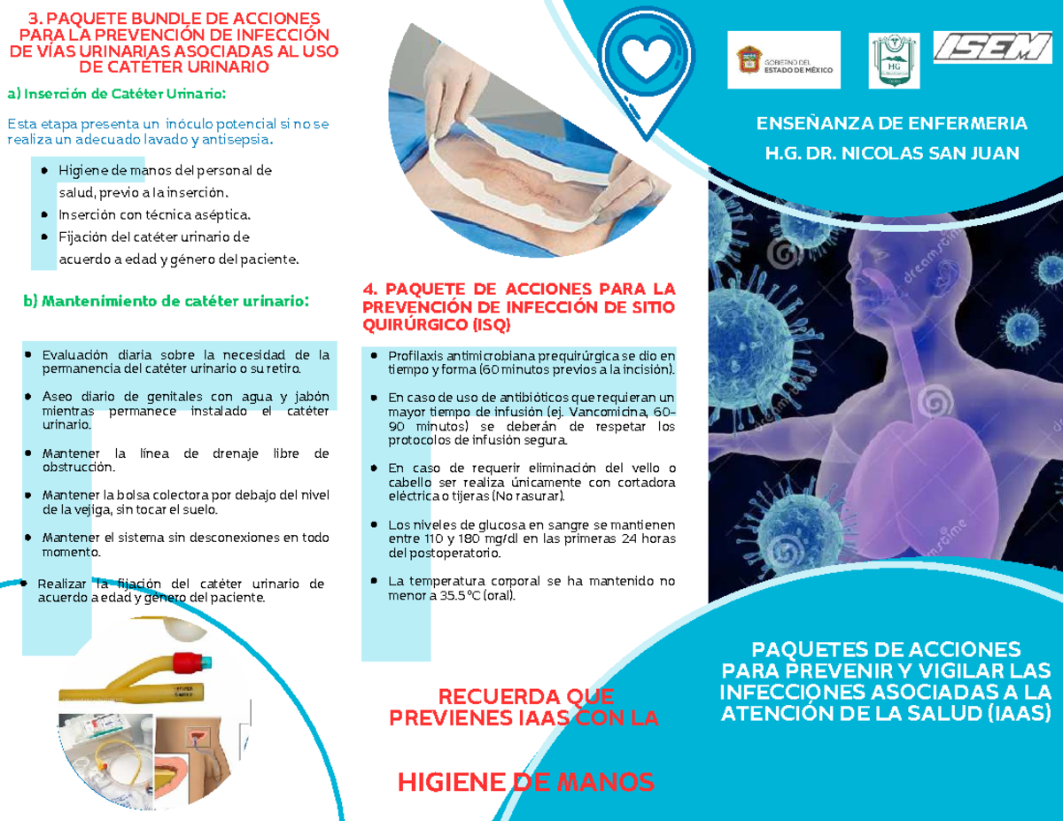 Paquete Bundle para la Prevención de IASS y Catéter Urinario - Studocu