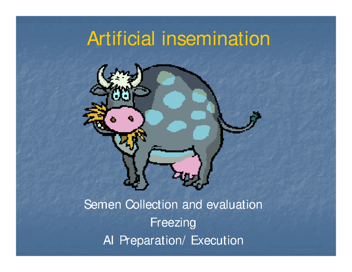 Artificial Insemination (AI) Techniques in Dairy Cows: A Study Guide ...