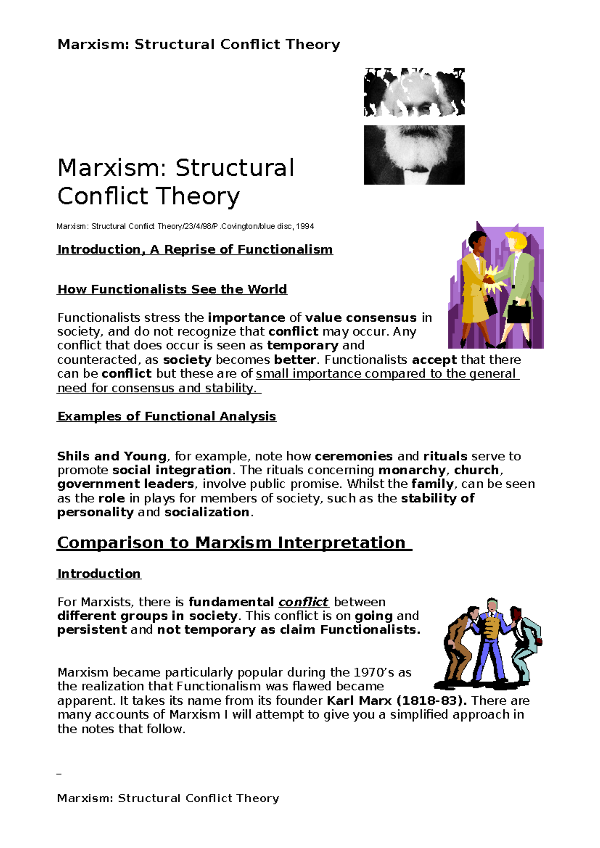 Marxism: Structural Conflict Theory Overview and Analysis (SOC101 ...