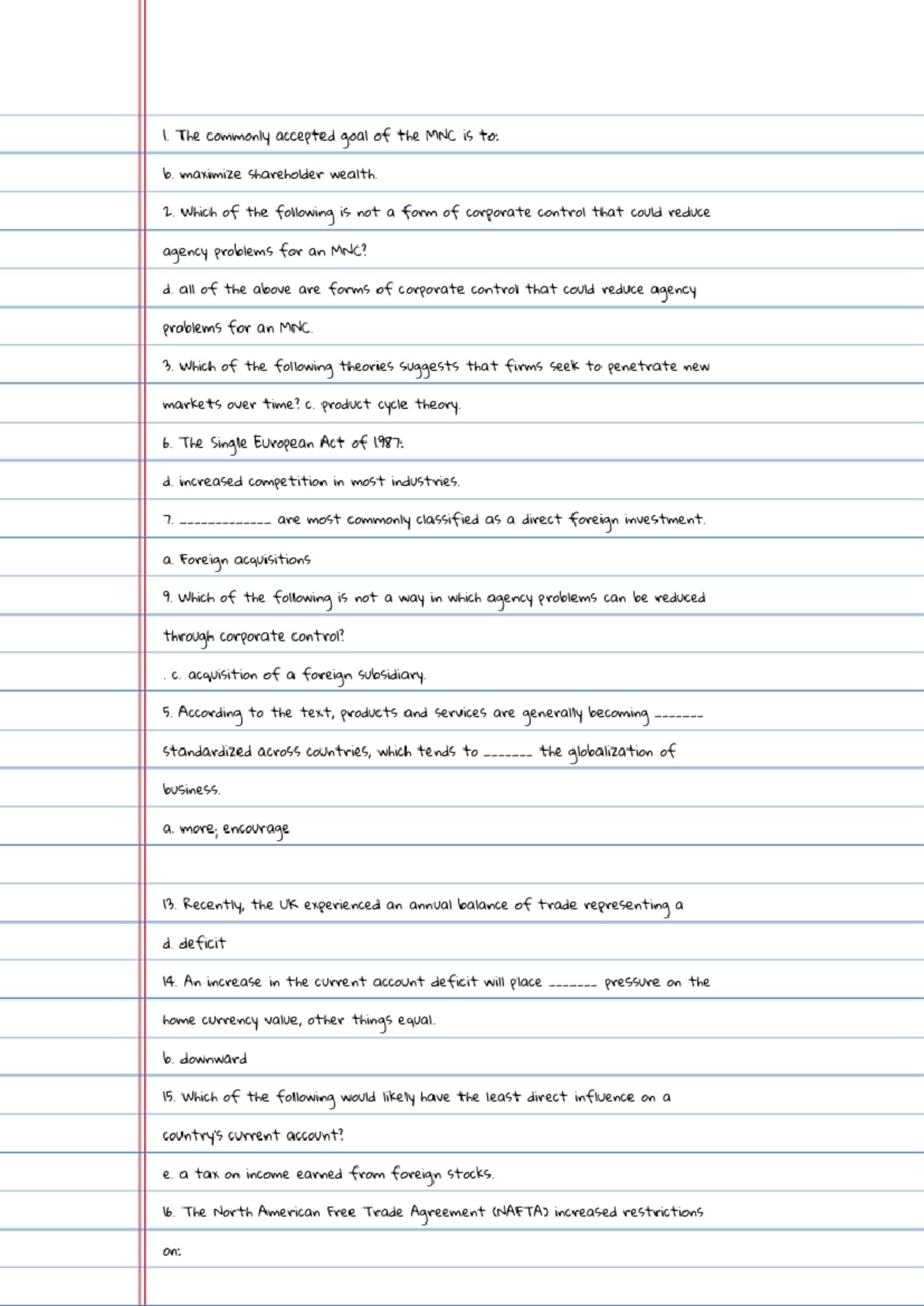 MNC Principles and Currency Exchange: Study Notes 20241201 10015 - Studocu
