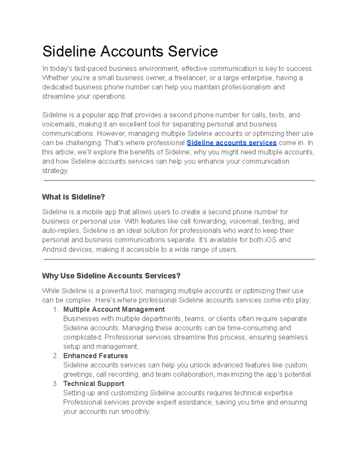 Sideline Accounts Service - Whether you’re a small business owner, a ...