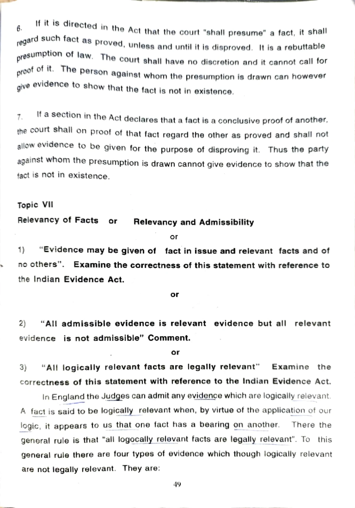 Evidence Part 1: Insightful Study Notes by Anil K. Nair - MG University ...