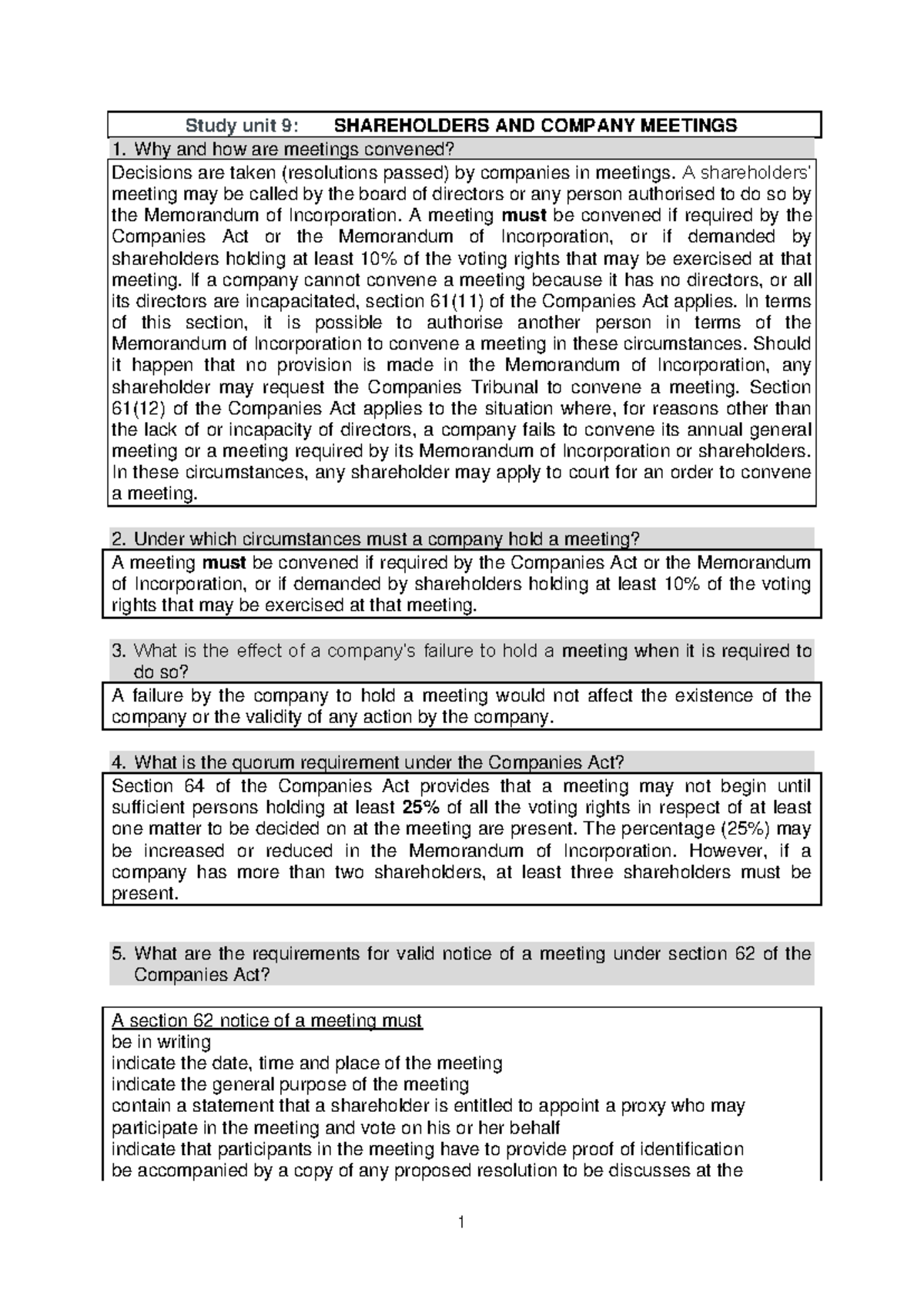 Study unit 9 discussion questions and answers - Study unit 9 ...