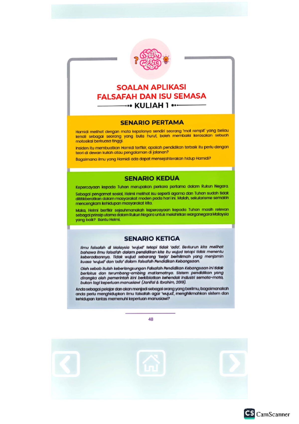 Nota FIS Bab 1 - Soalan MCQ dan Penerangan Falsafah Pendidikan - Studocu