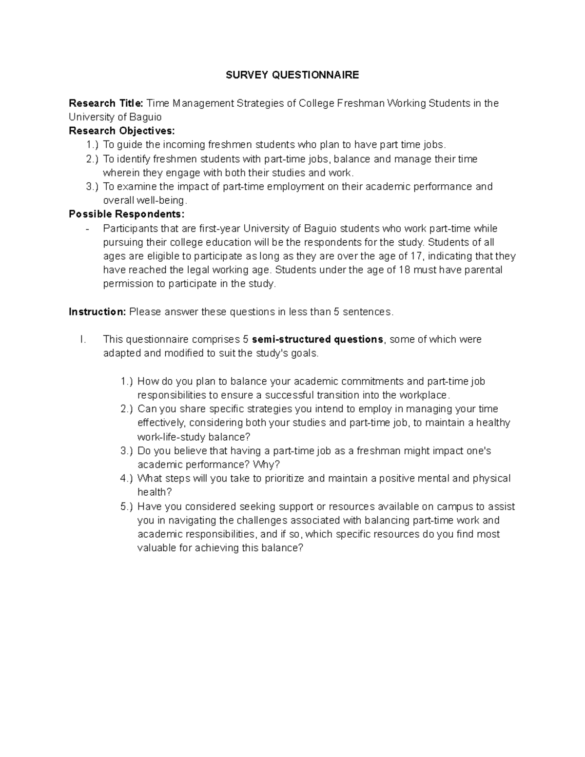 Time Management Strategies for College Freshmen Working Students - Studocu