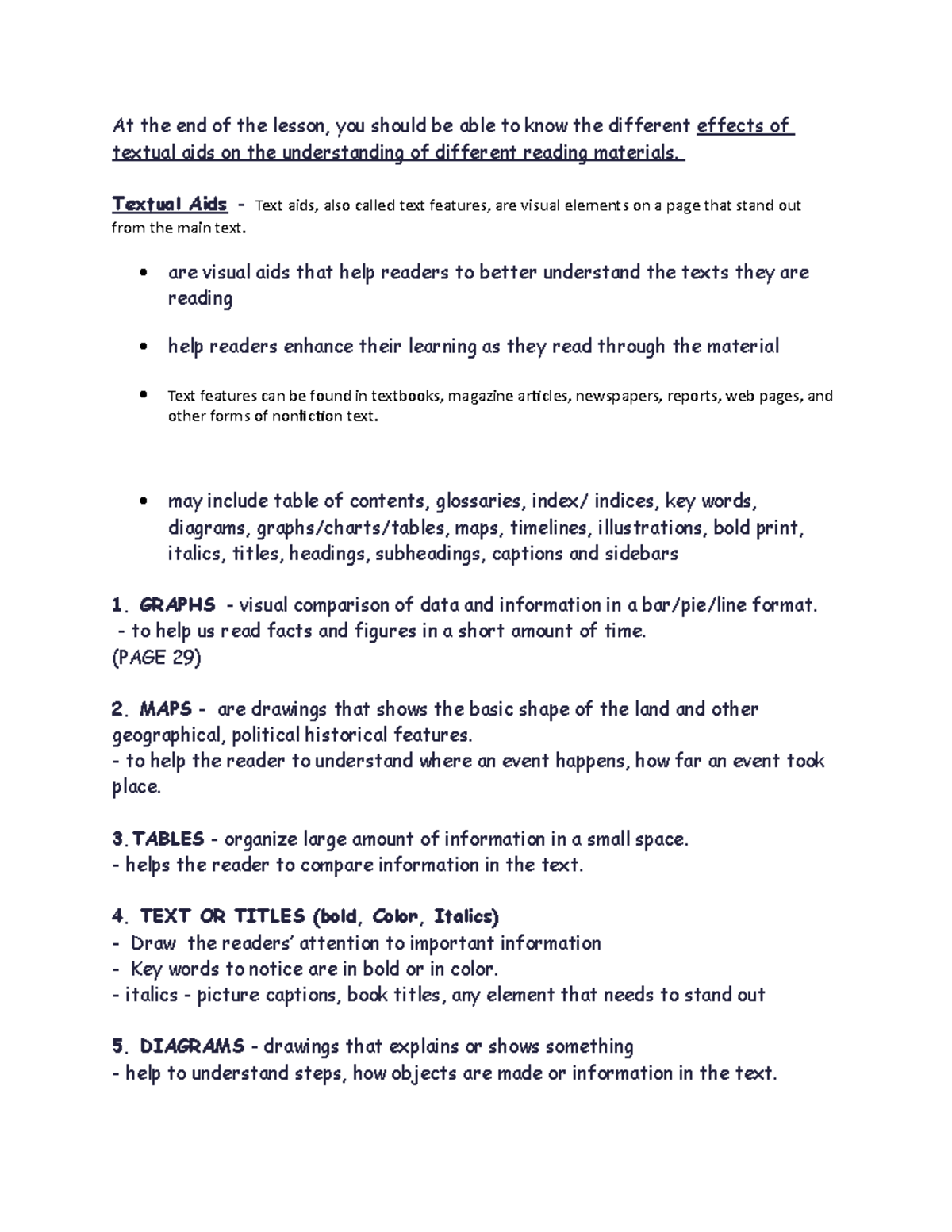 Textual AIDS - Grade: 10 - At the end of the lesson, you should be able ...