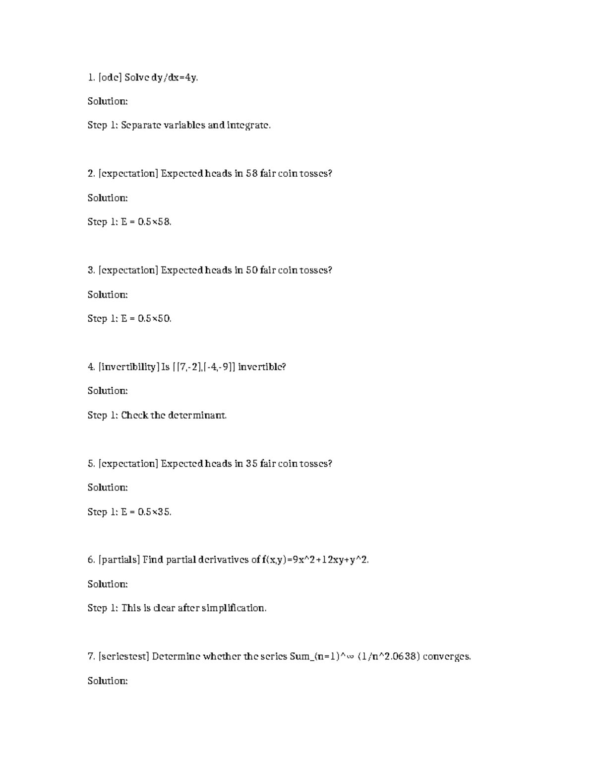 Math 5321: Solutions to Probability & Calculus Problems - Studocu