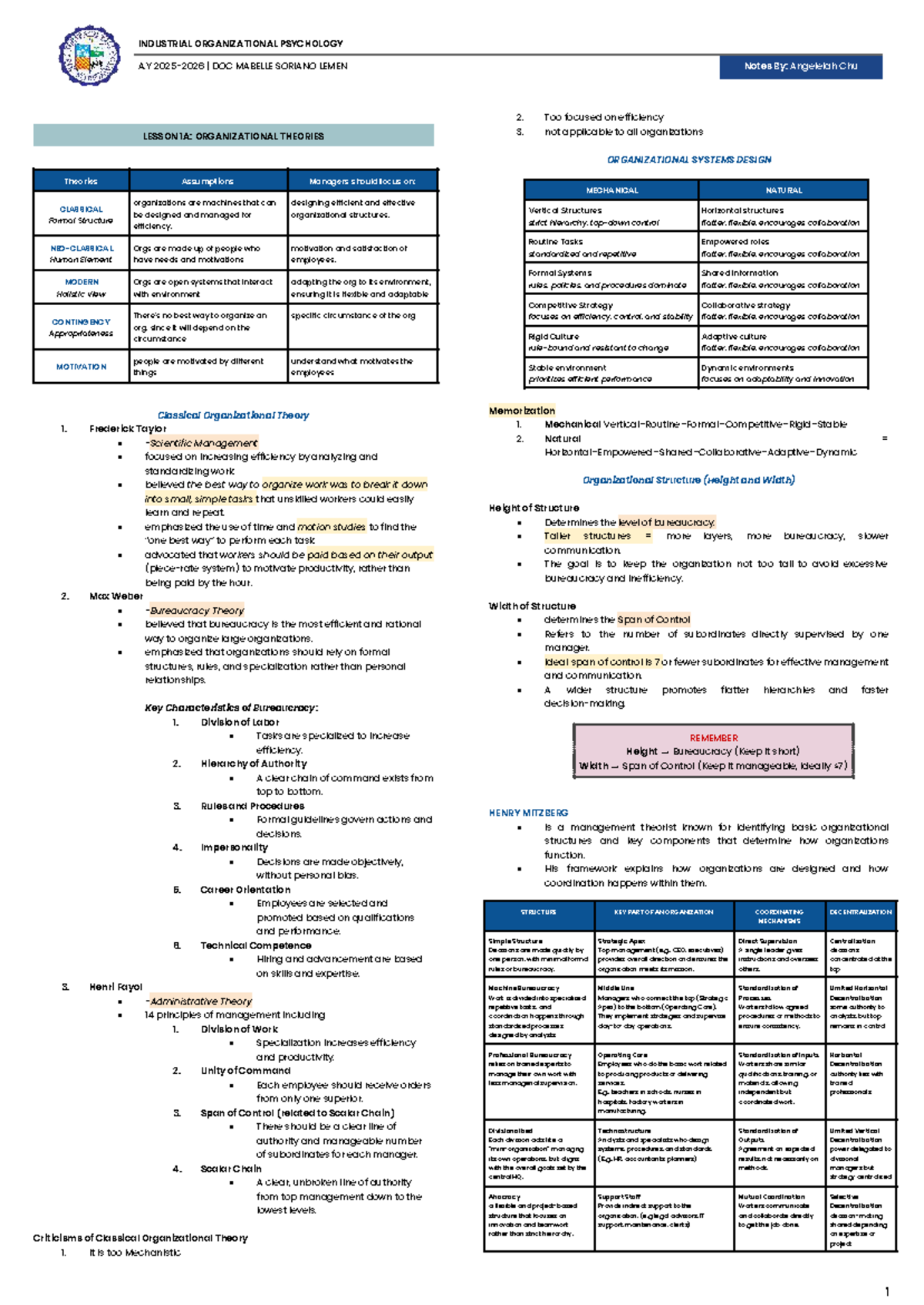 INDUSTRIAL ORGANIZATIONAL PSYCHOLOGY A.Y DOC MABELLE SORIANO LEMEN ...