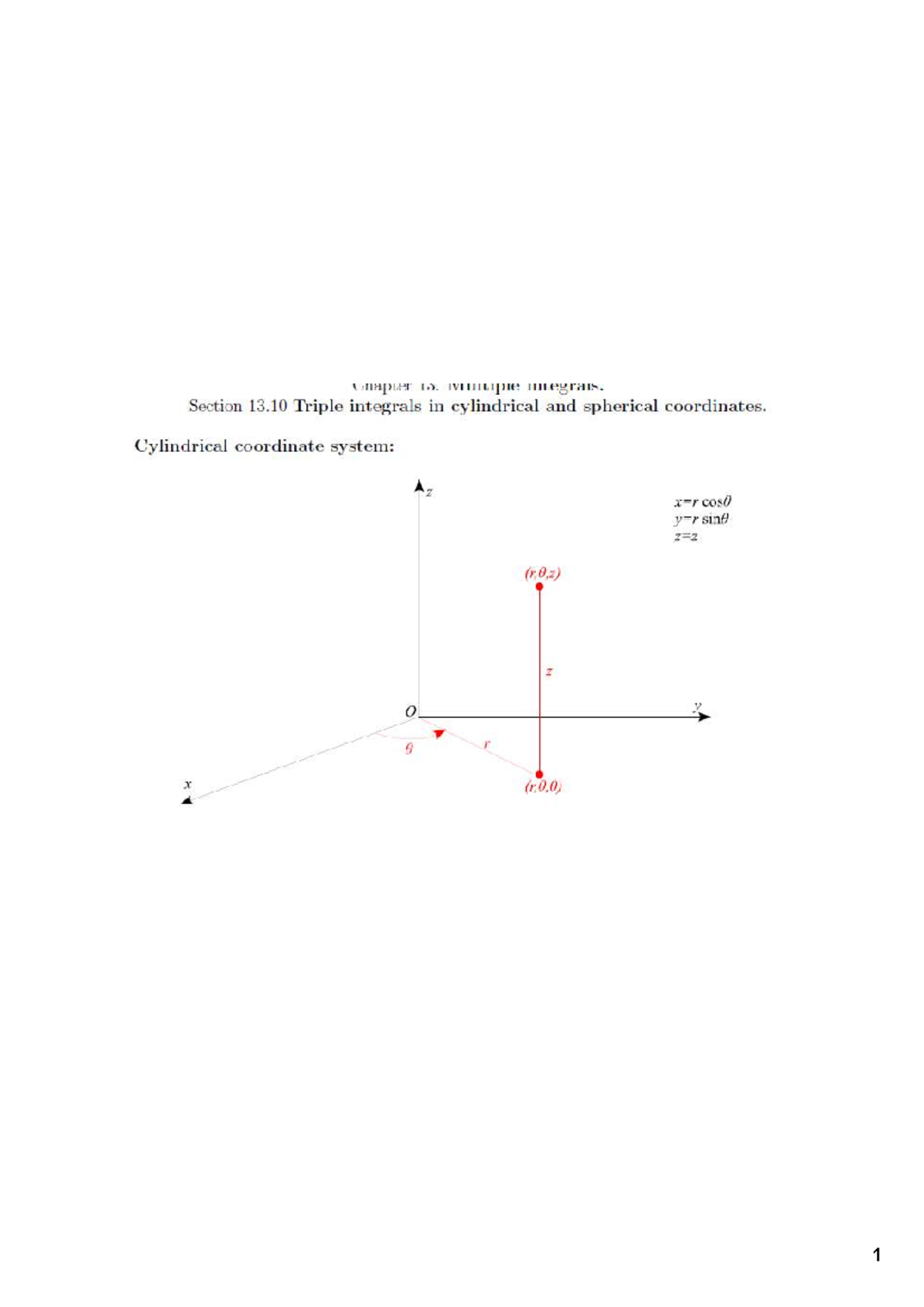 S13 10 Lecture Notes: Triple Integrals in Cylindrical & Spherical ...