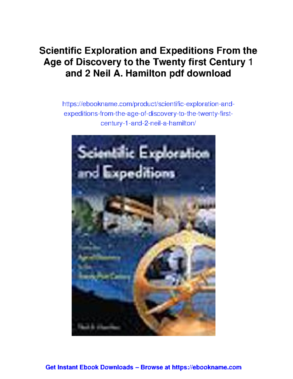 Scientific Exploration and Expeditions: From Discovery to the 21st ...