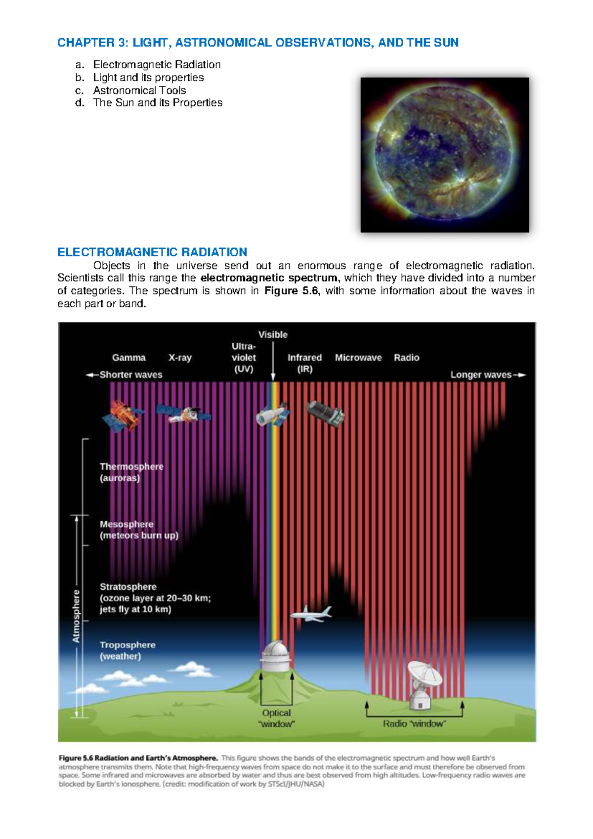 Chapter 3 Light Astronomical Observations and the Sun - CHAPTER 3 ...