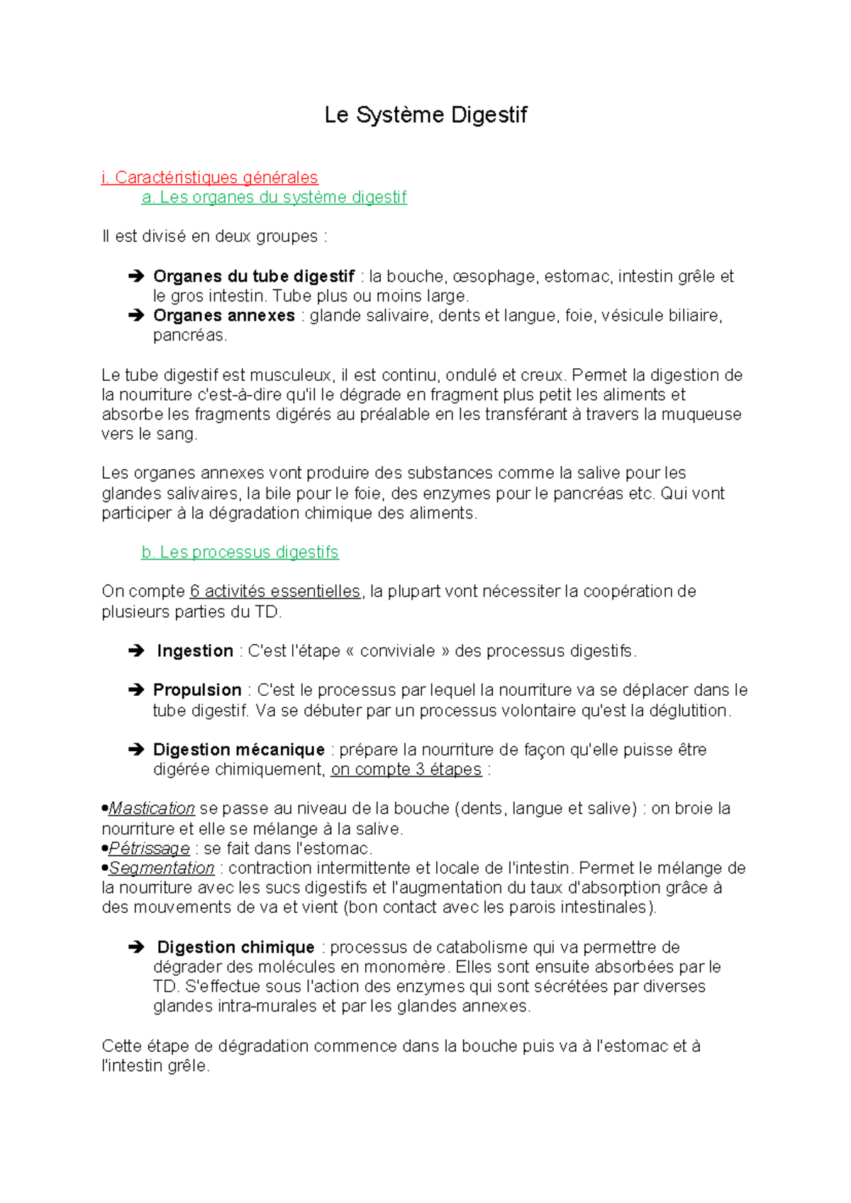 Système Digestif - Cours Complet sur l'Anatomie et Processus (BIO101 ...