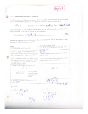 unit 4 for gr 11 functions - Unit 4: Simplifying Rational Expressions ...