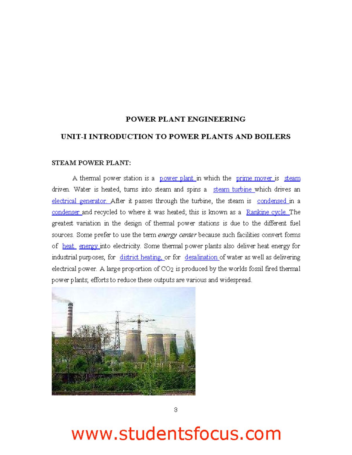 PPE 101: Comprehensive Notes on Power Plant Engineering - Studocu