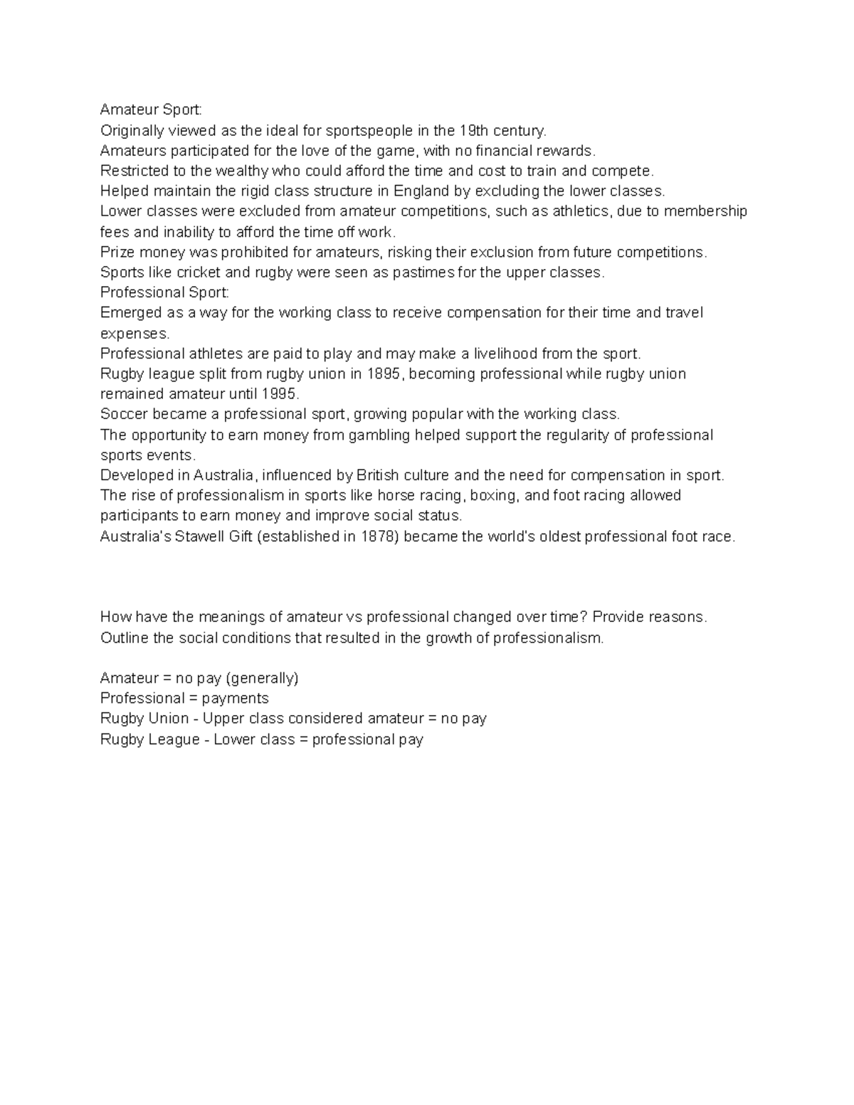 Amateur Sport - Amateur Sport: Originally viewed as the ideal for ...
