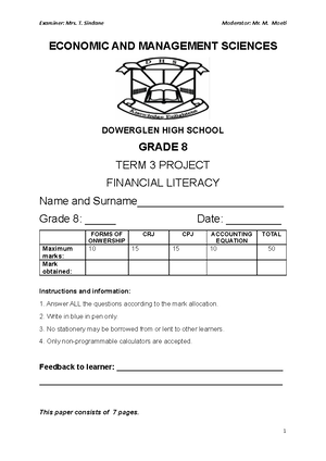 Gr 7 ems lesson plans term 1 week 1 10 grade 7 - GR. 7 EMS LESSON PLANS ...