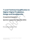T Level Digital Production, Design & Development Mark Scheme - Studocu