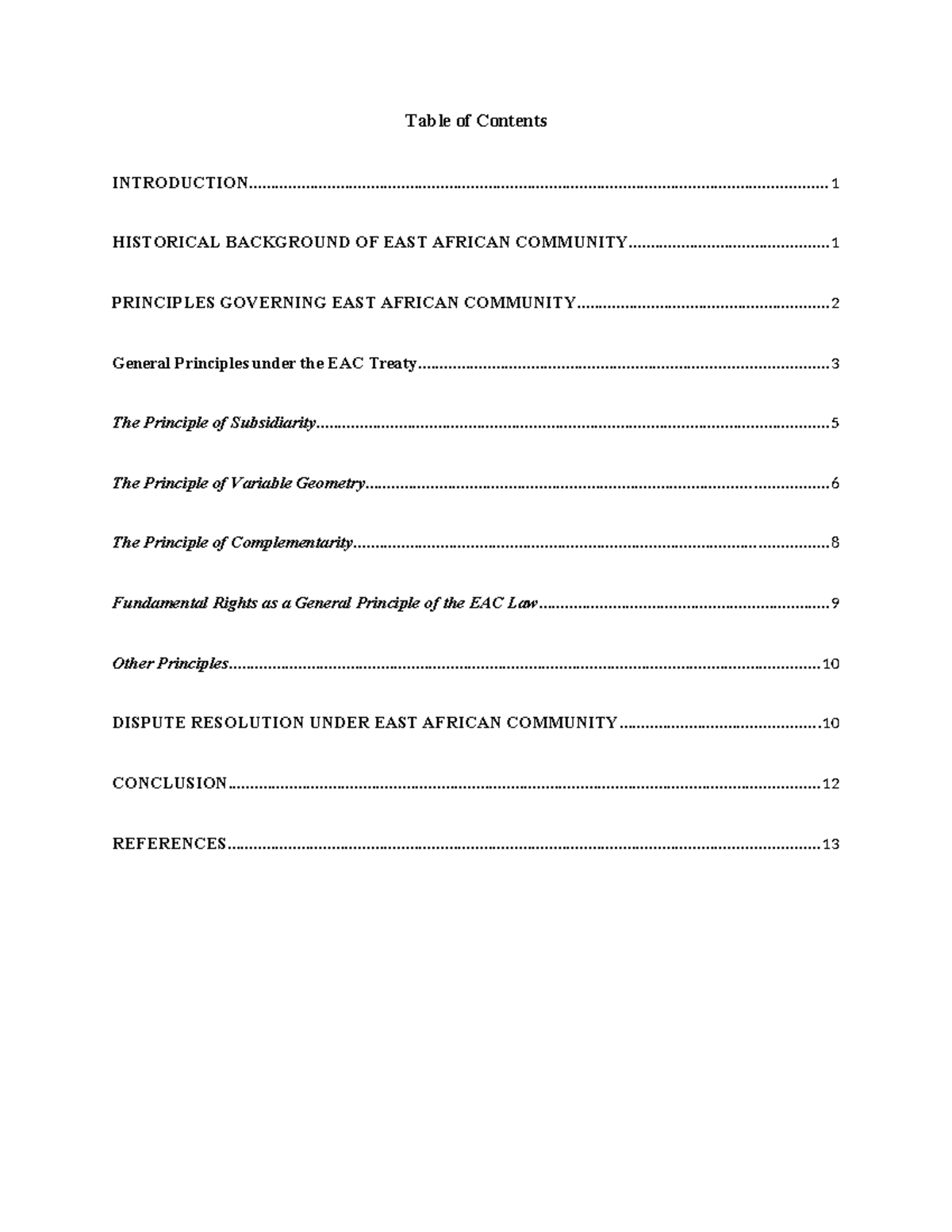 EAC 101: Principles and Dispute Resolution in the East African ...