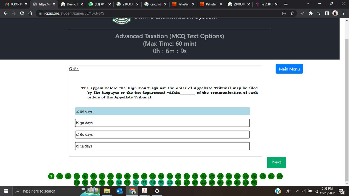 Advance Taxation MCQs for Comprehensive Review - Studocu